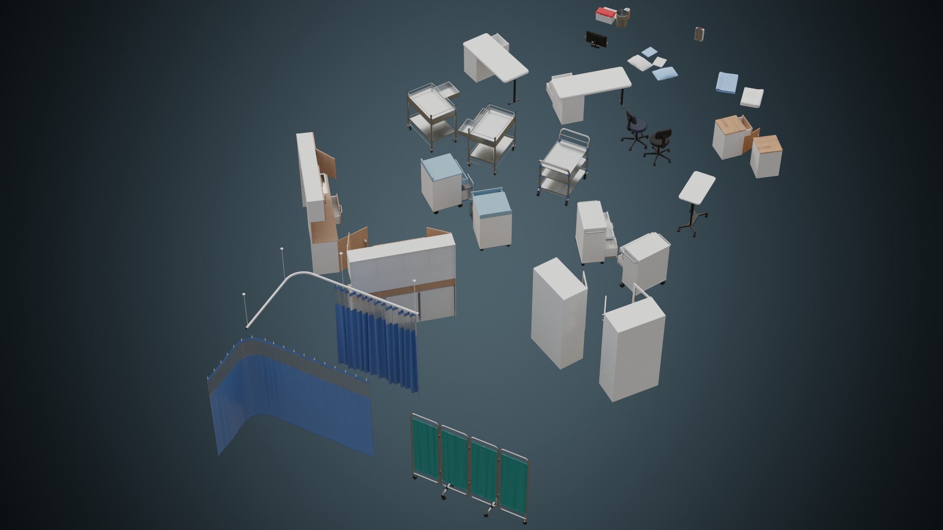 Hospital Props Collection 5A 3D model - TurboSquid 2158860