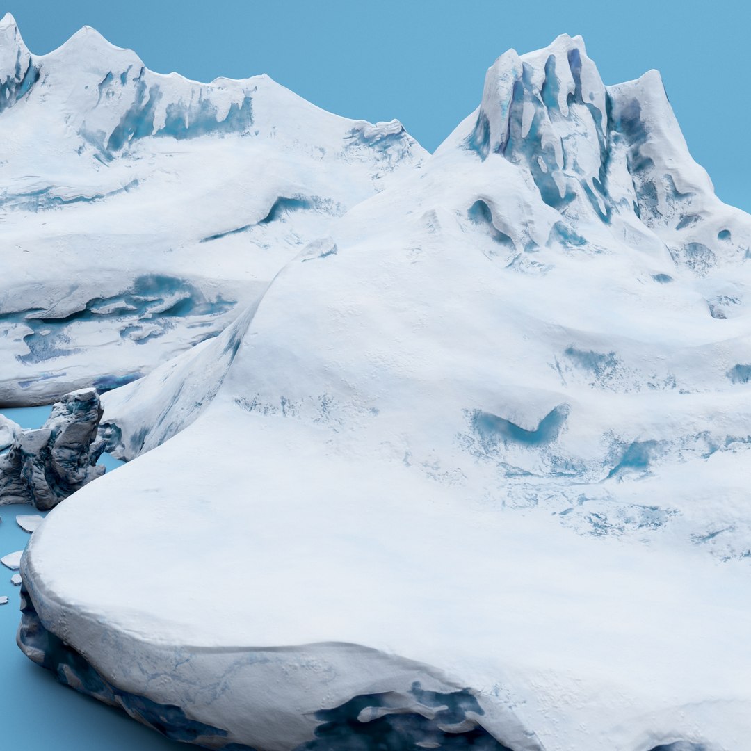 Pack Floe Ice Mountains 3D Model - TurboSquid 1658596