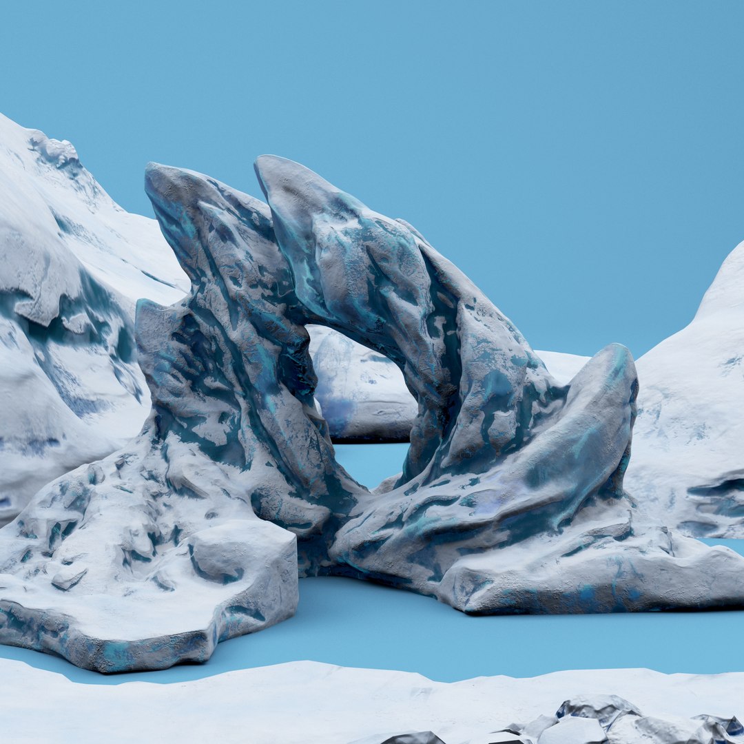 Pack Floe Ice Mountains 3D Model - TurboSquid 1658596