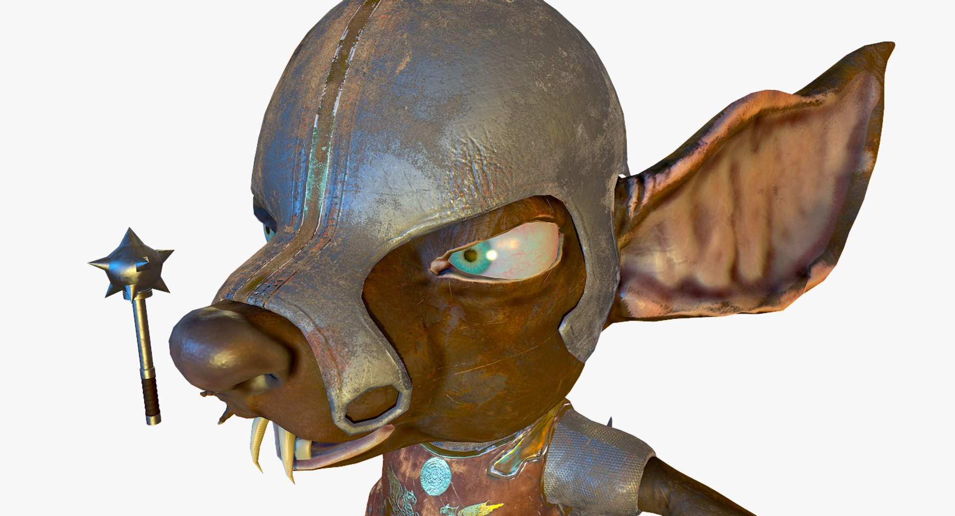 3d Max Rat Helmet Armor