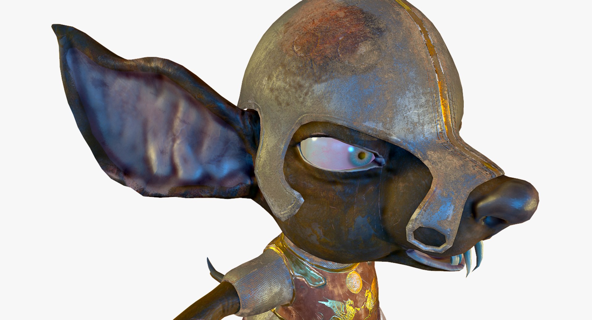 3d Max Rat Helmet Armor