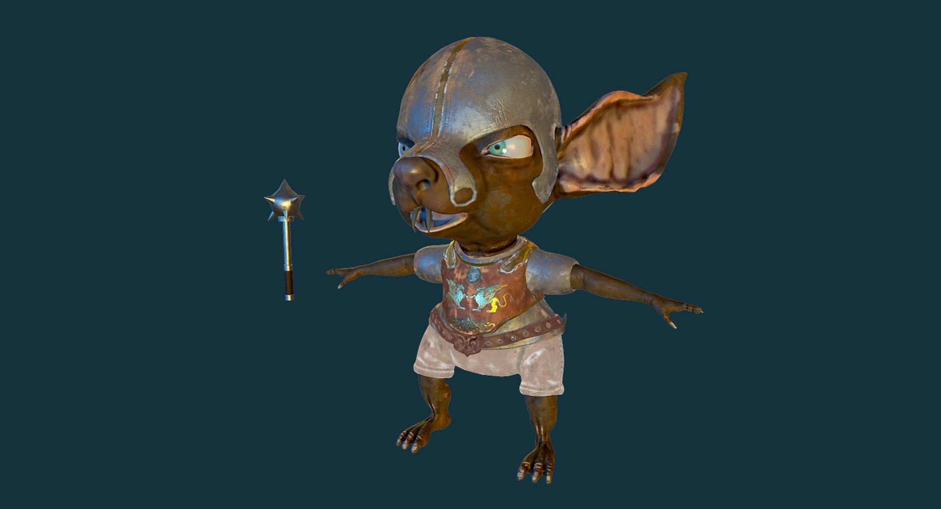 3d Max Rat Helmet Armor