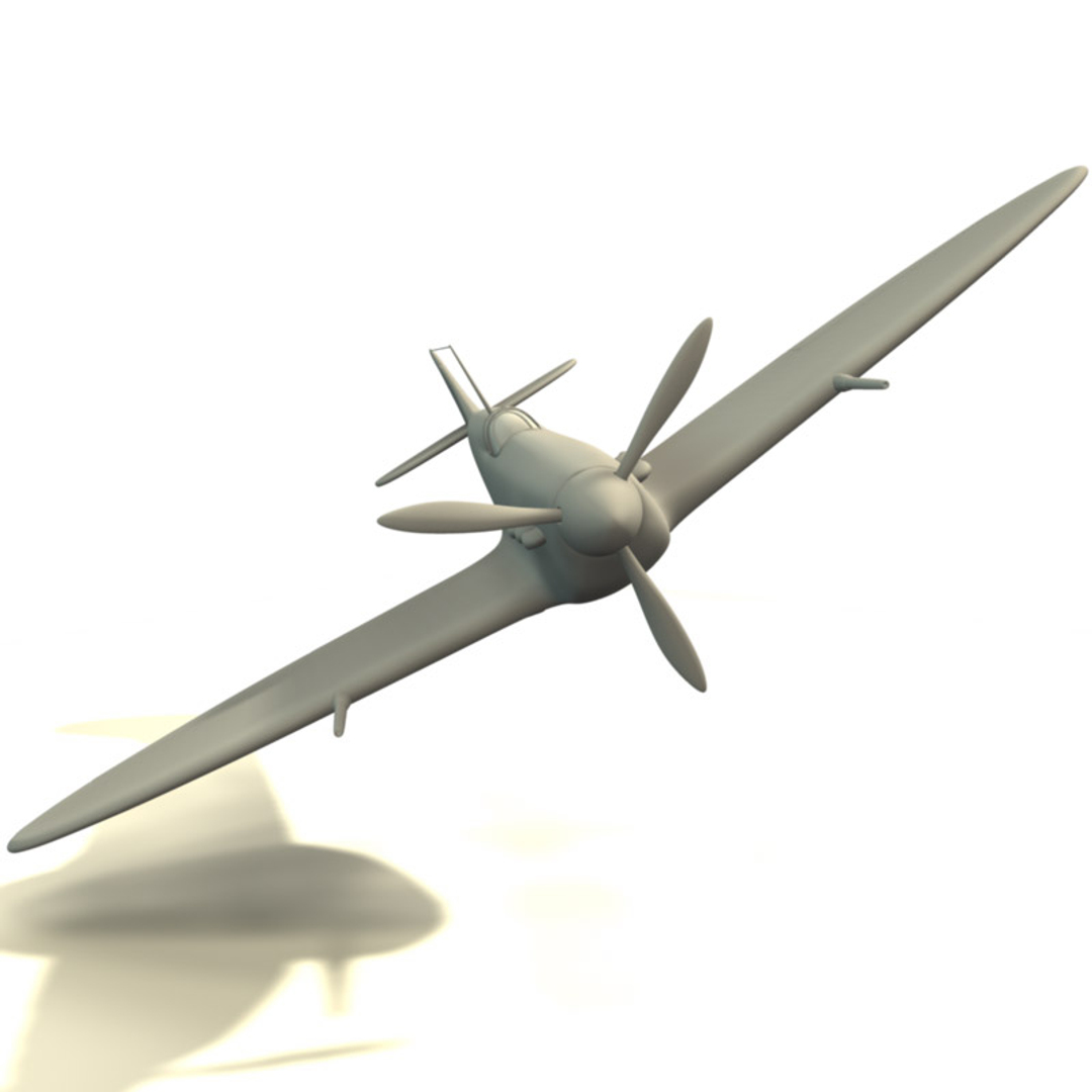 3d spitfire airplane