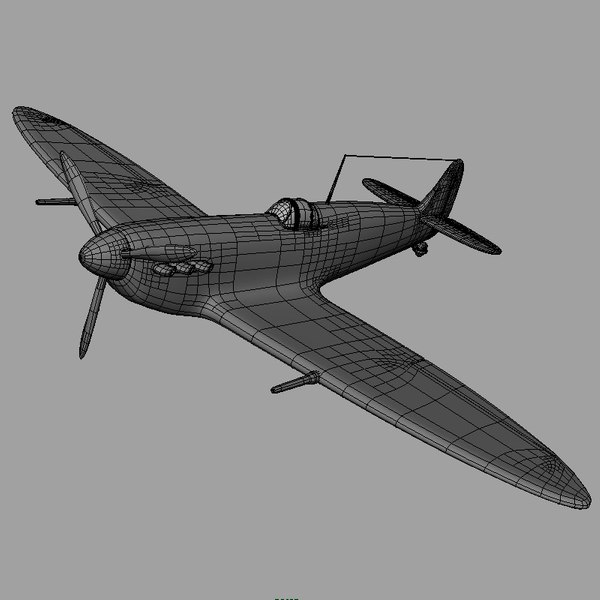 3d spitfire airplane
