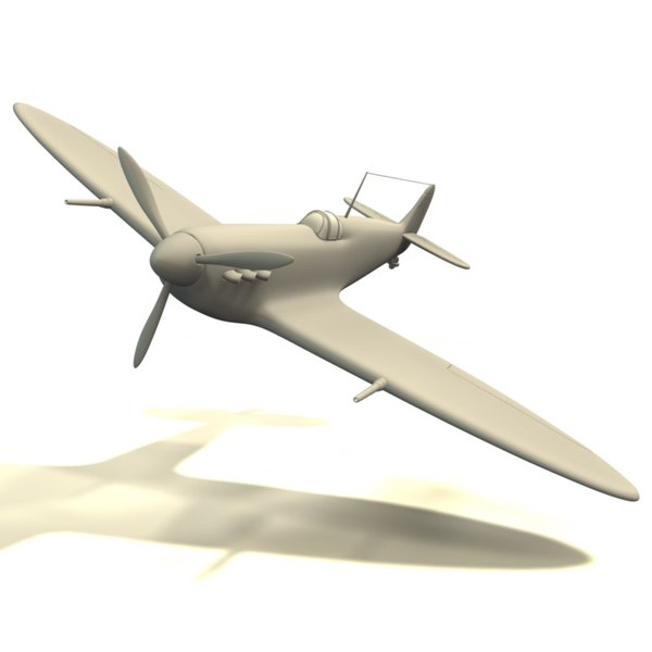 3d spitfire airplane