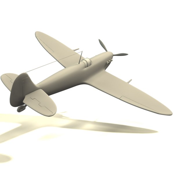 3d spitfire airplane