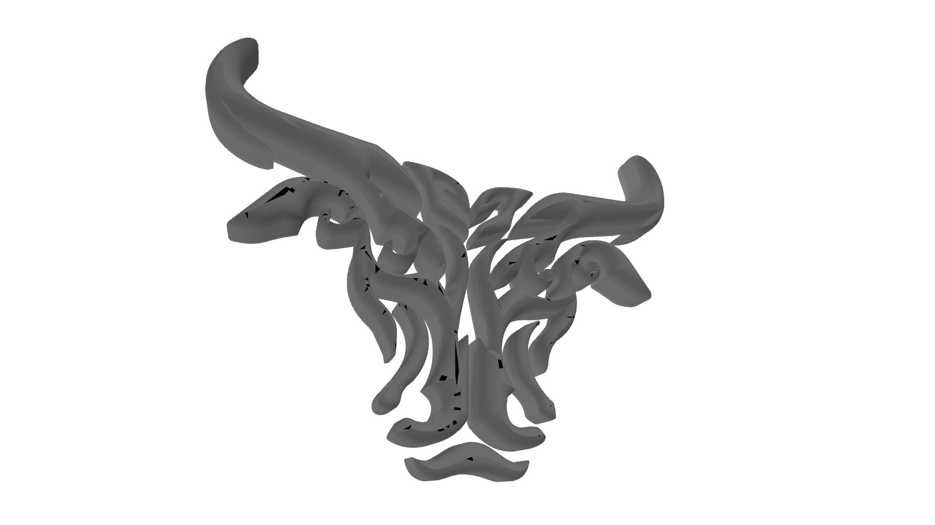 3D 3d Bull Stock Market Model Wireframe Model - TurboSquid 1990431