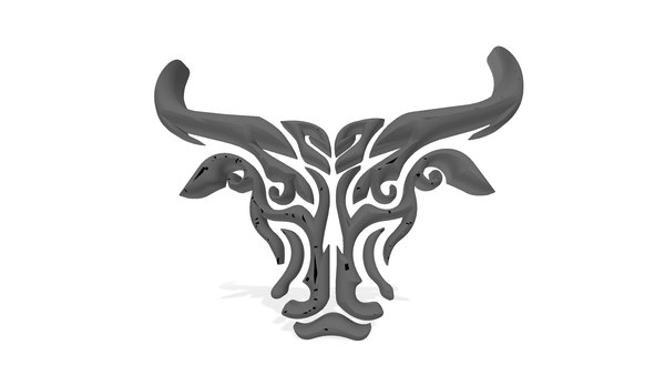 3D 3d bull stock market model wireframe model - TurboSquid 1990431