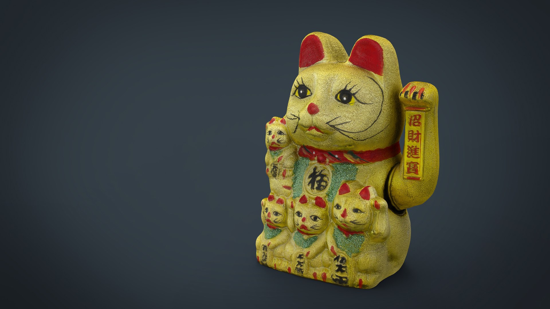 3D Realistic Cat Maneki Neko - TurboSquid 1203327
