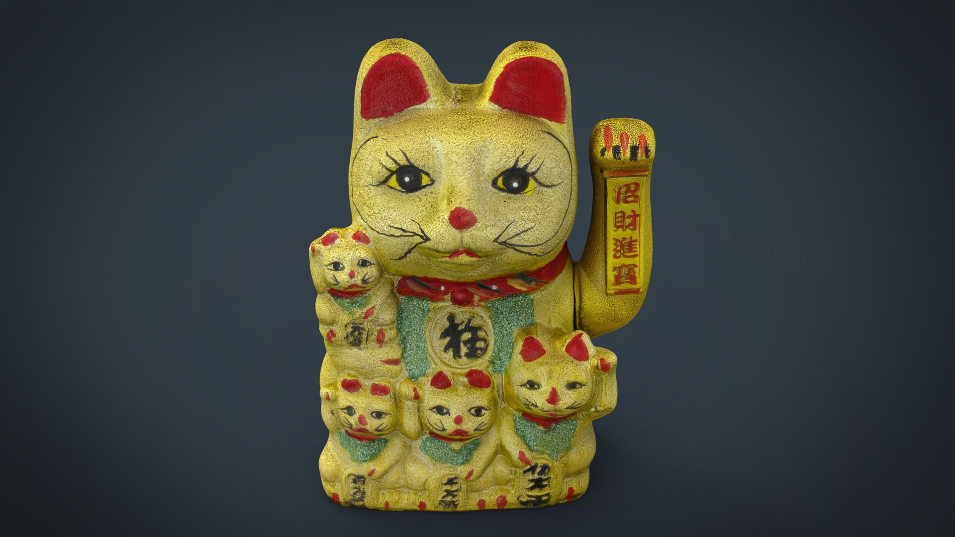3D Realistic Cat Maneki Neko - TurboSquid 1203327