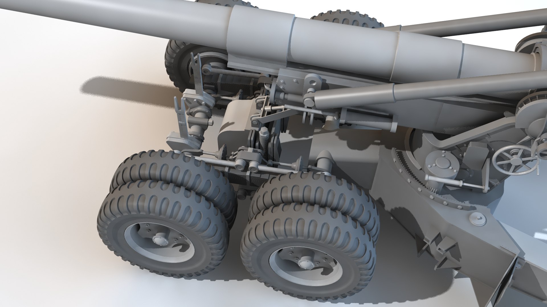 M1 M59 155 Mm Long Tom Howitzer 3D Model - TurboSquid 2222156