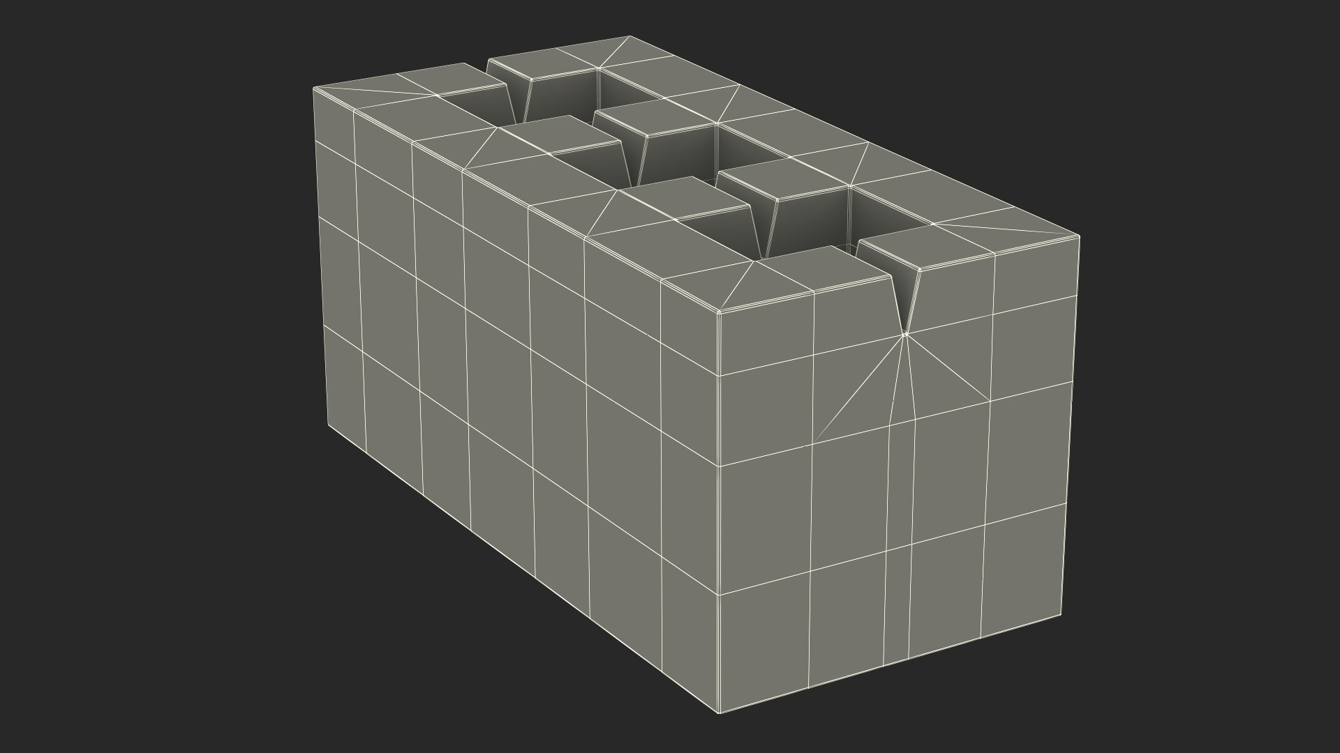 3D Concrete Pillar Brick 3 Slots - TurboSquid 2350730