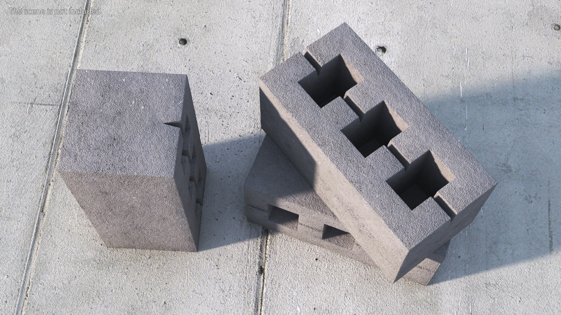 3D Concrete Pillar Brick 3 Slots - TurboSquid 2350730