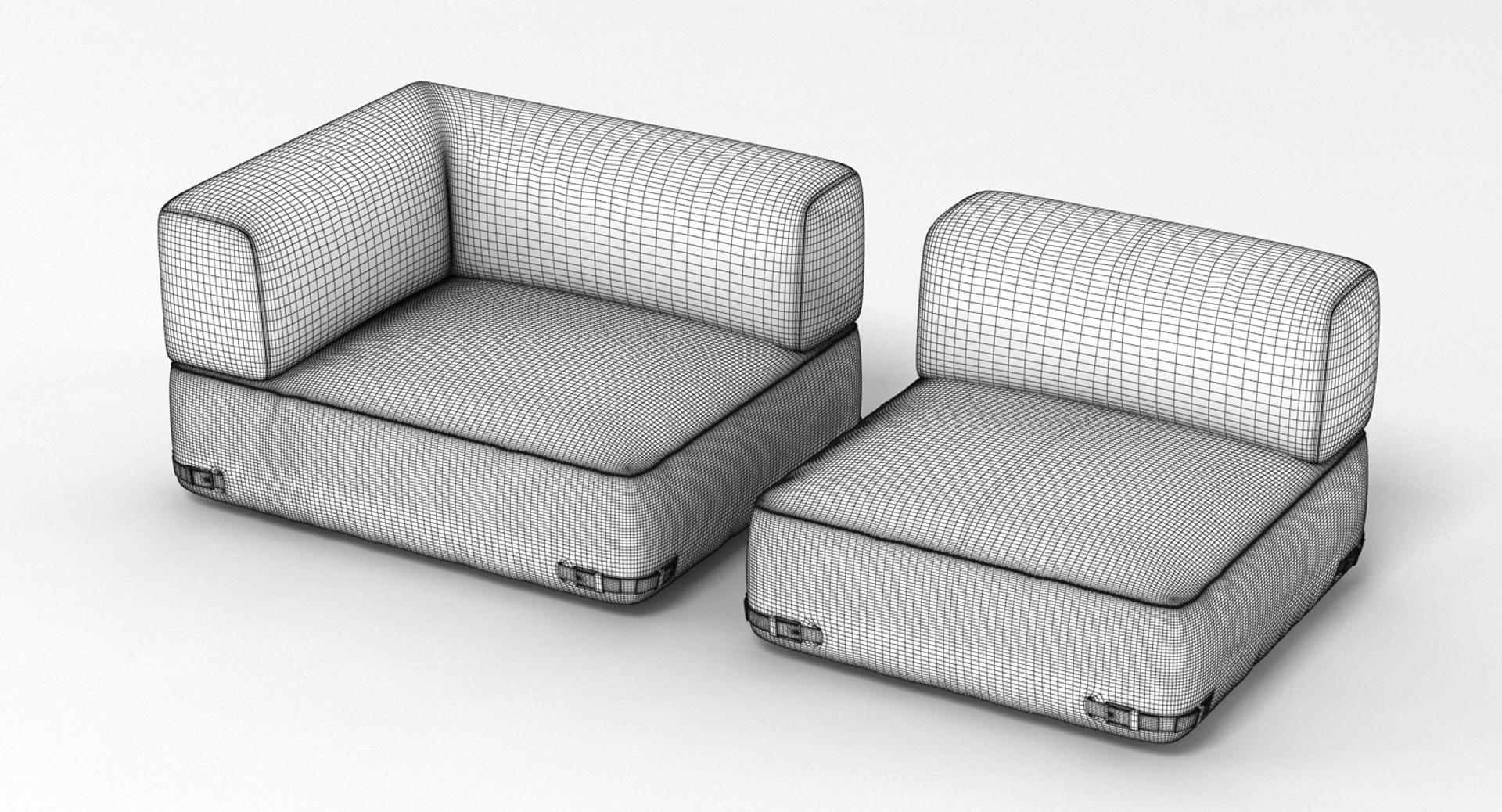 fendi soho sofa set 3d max