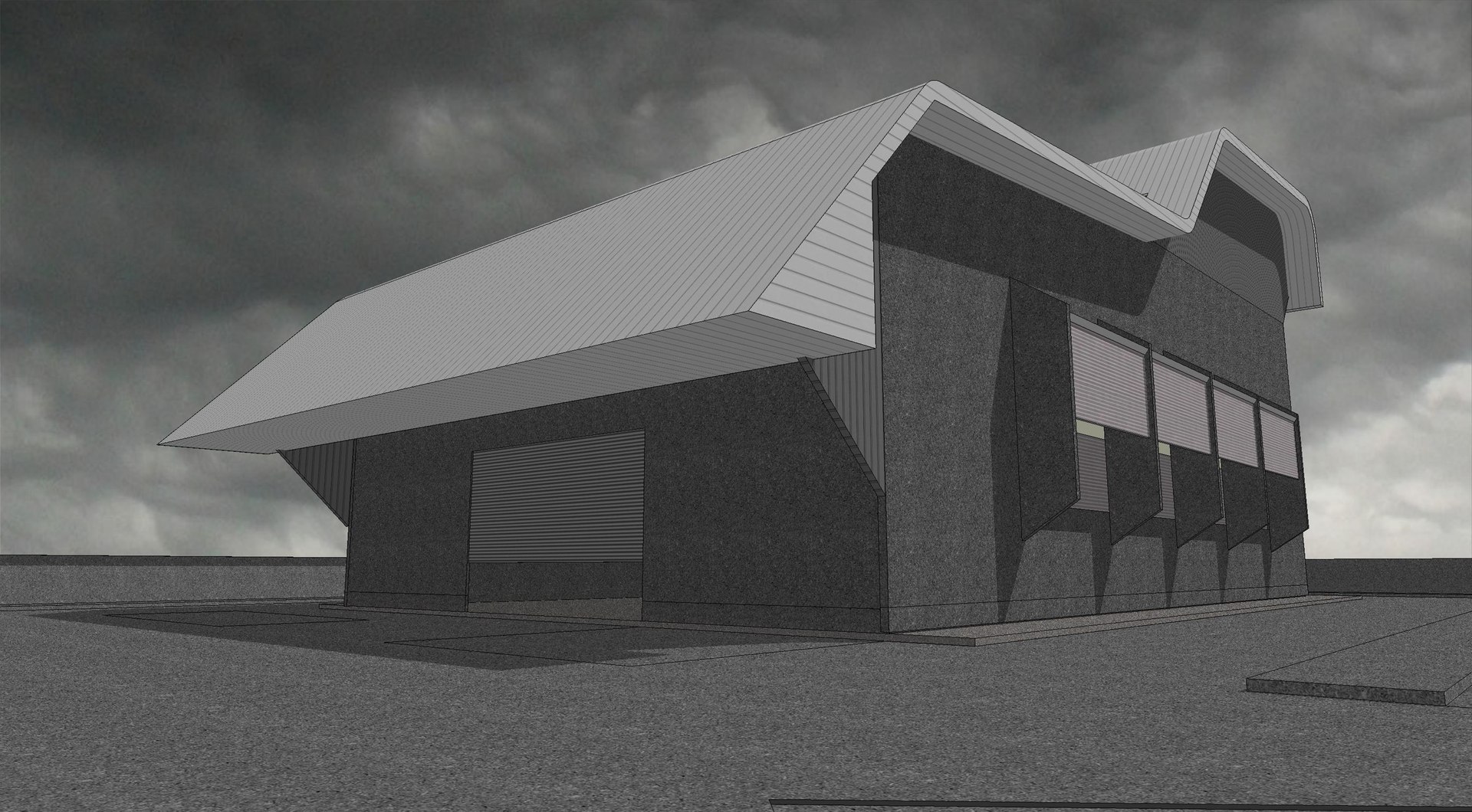 Warehouse In Dark Tone 3D - TurboSquid 1929251