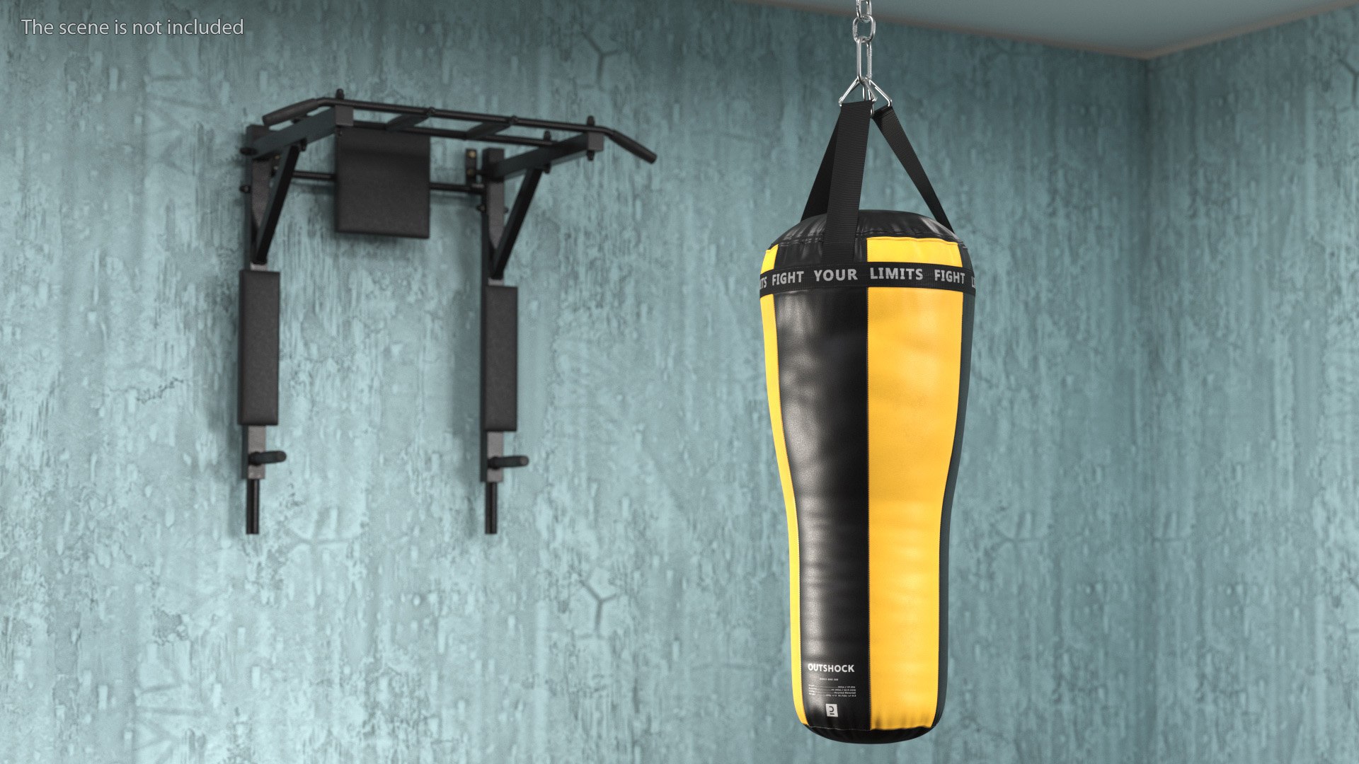 3D Model Angle Boxing Heavy Bag Yellow And Black - TurboSquid 1958438