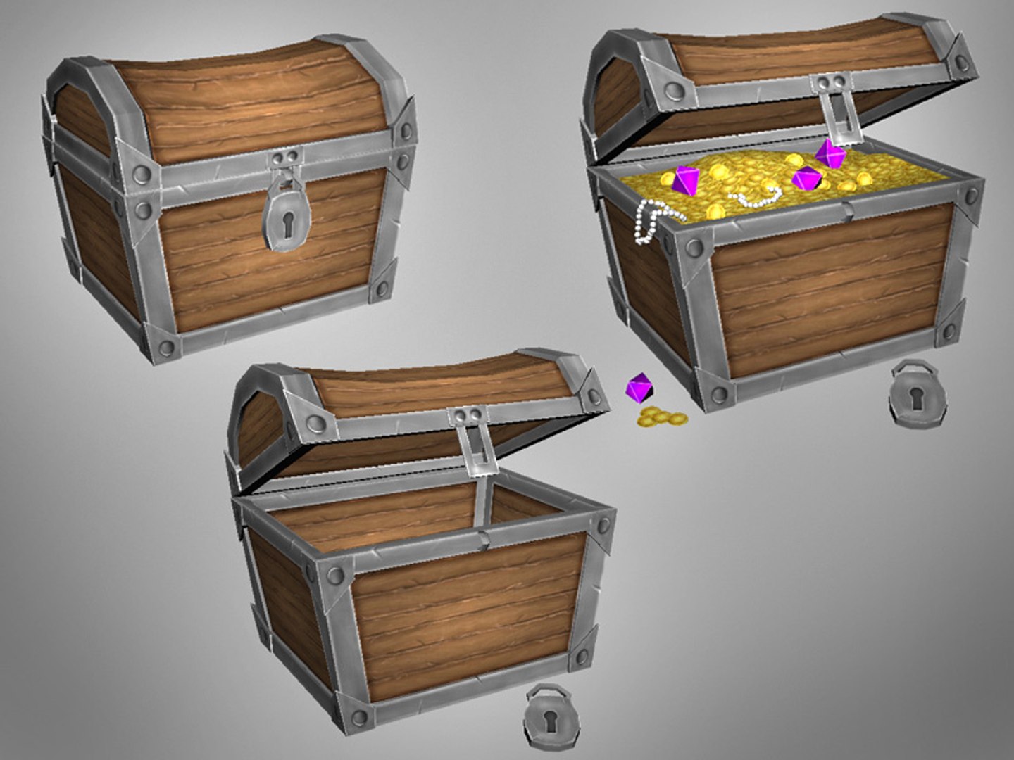 3d Treasure Chest Model