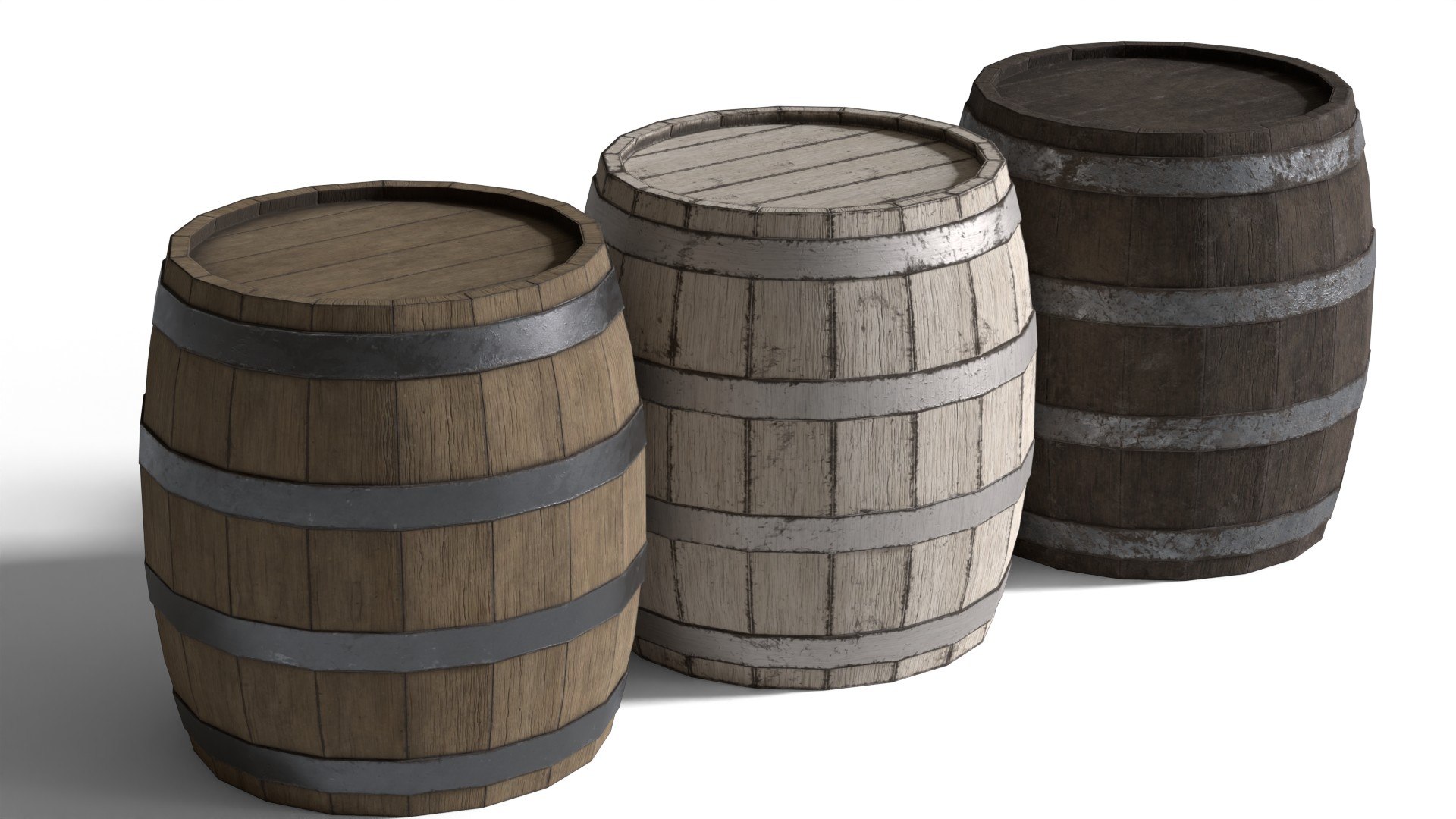 Wooden Barrels Pack 3D - TurboSquid 2012715