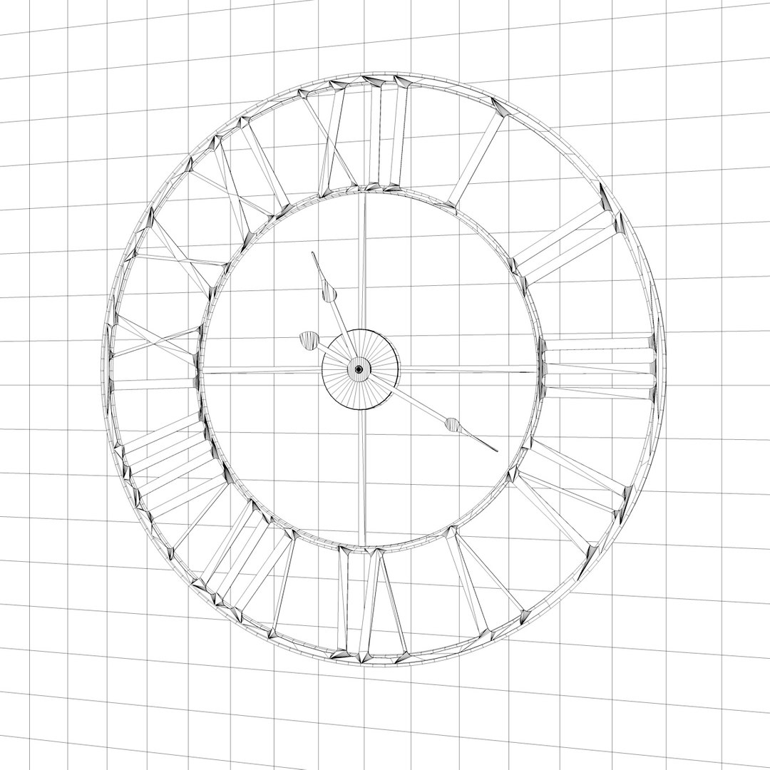 Big Wall Clock Cast Iron 3D Model - TurboSquid 1635483