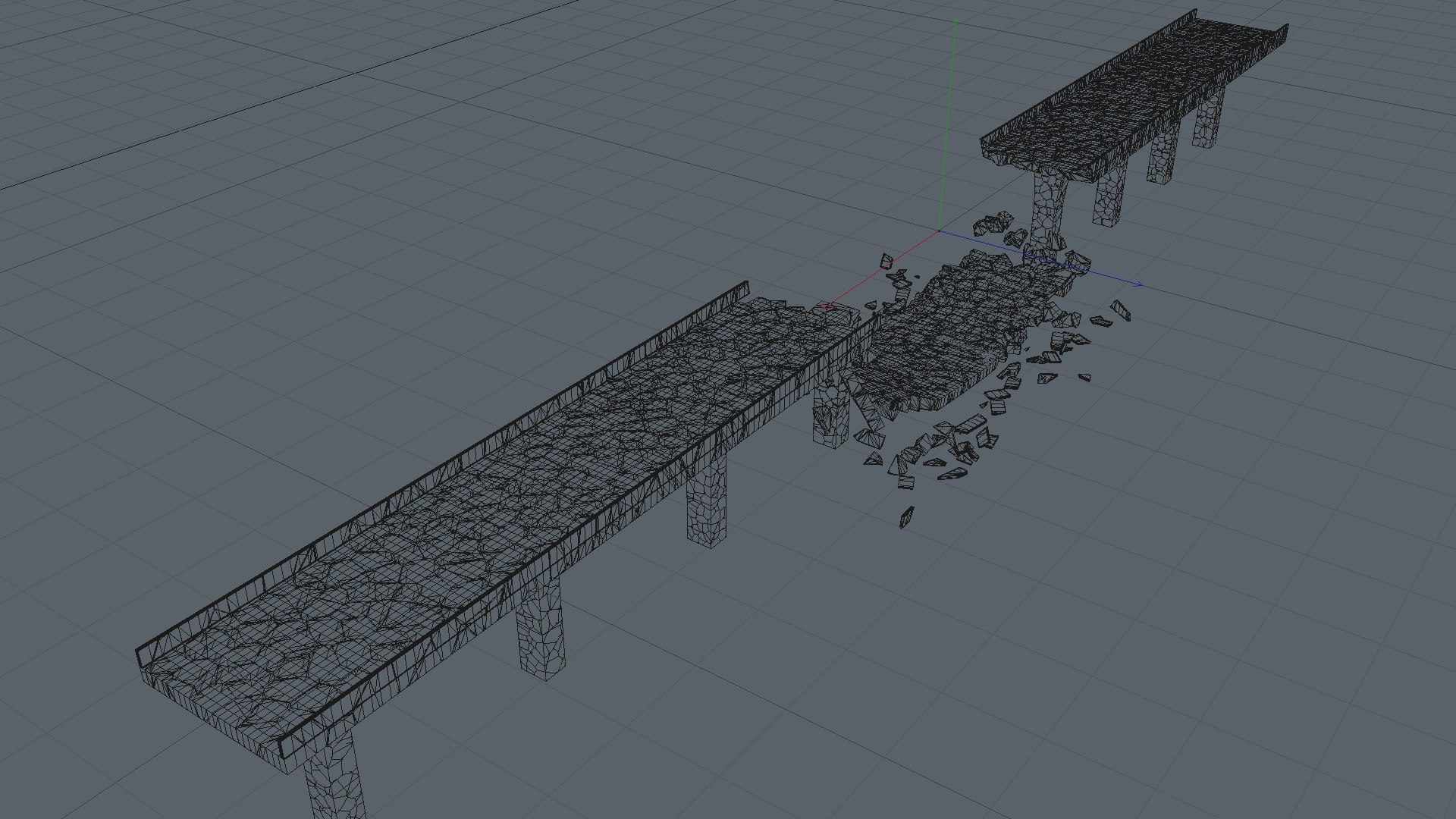 Bridge Collapse 3 Animations 3D Model - TurboSquid 1528295