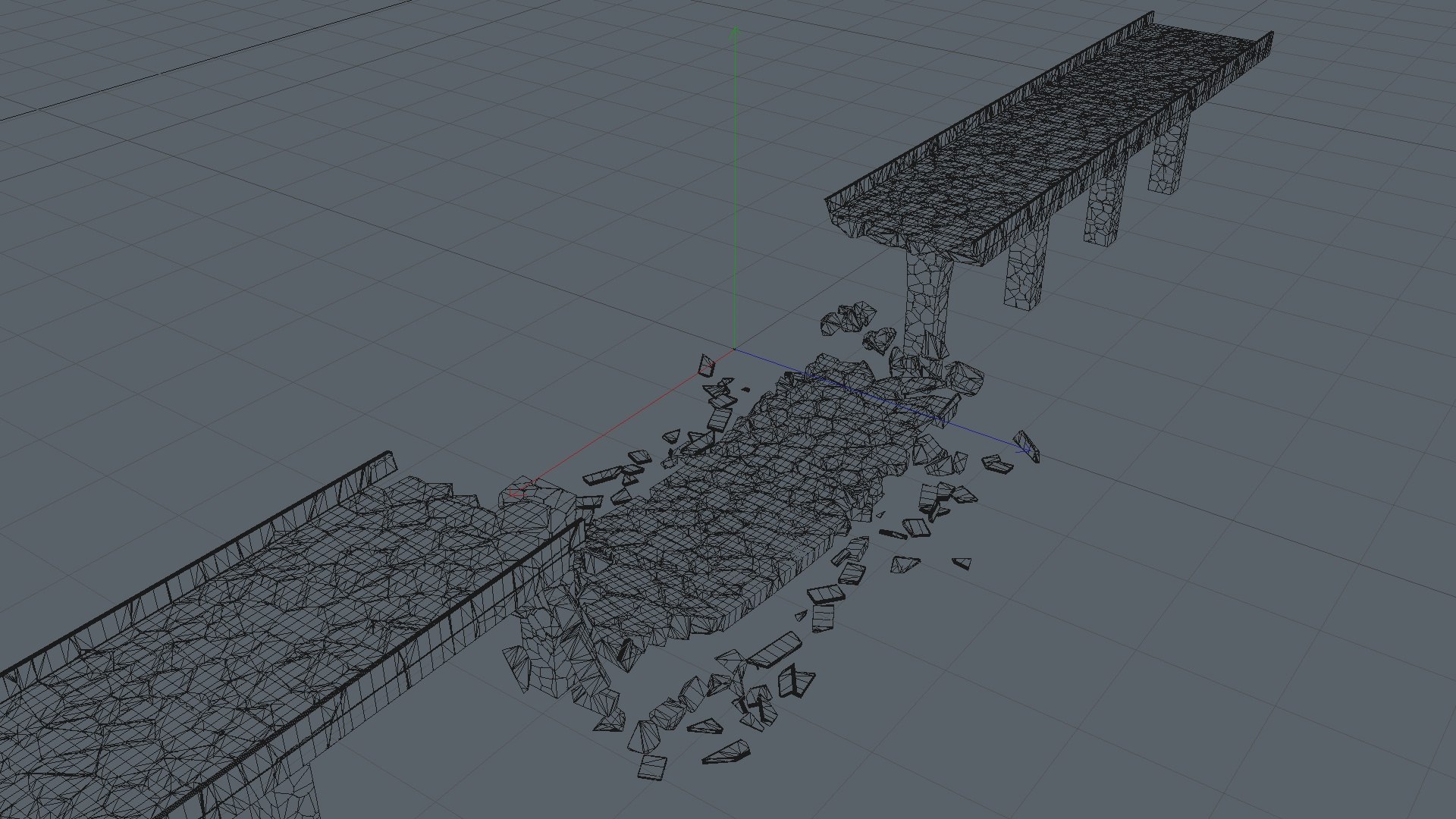 Bridge Collapse 3 Animations 3D Model - TurboSquid 1528295