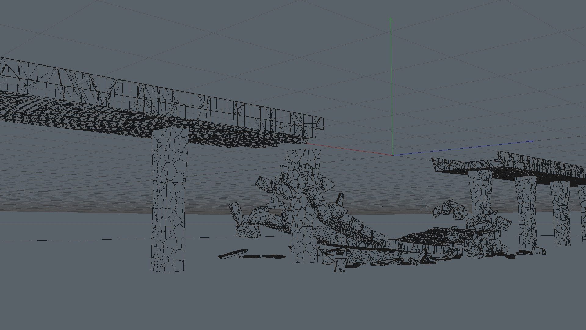 Bridge Collapse 3 Animations 3D Model - TurboSquid 1528295