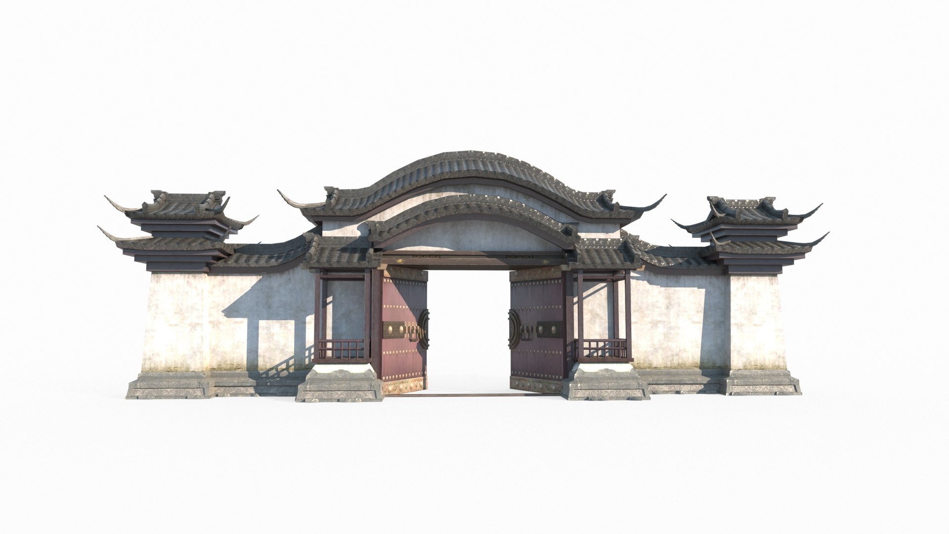 Ancient Asian Architecture Passage Gate 3D - TurboSquid 2086930