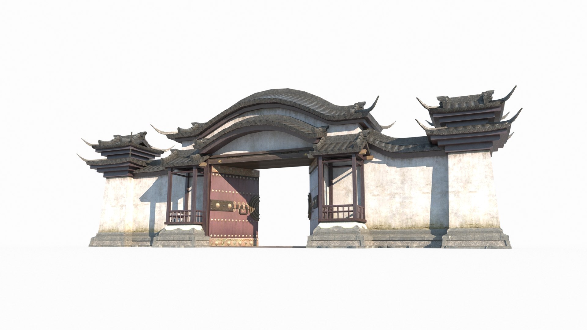Ancient Asian Architecture Passage Gate 3D - TurboSquid 2086930