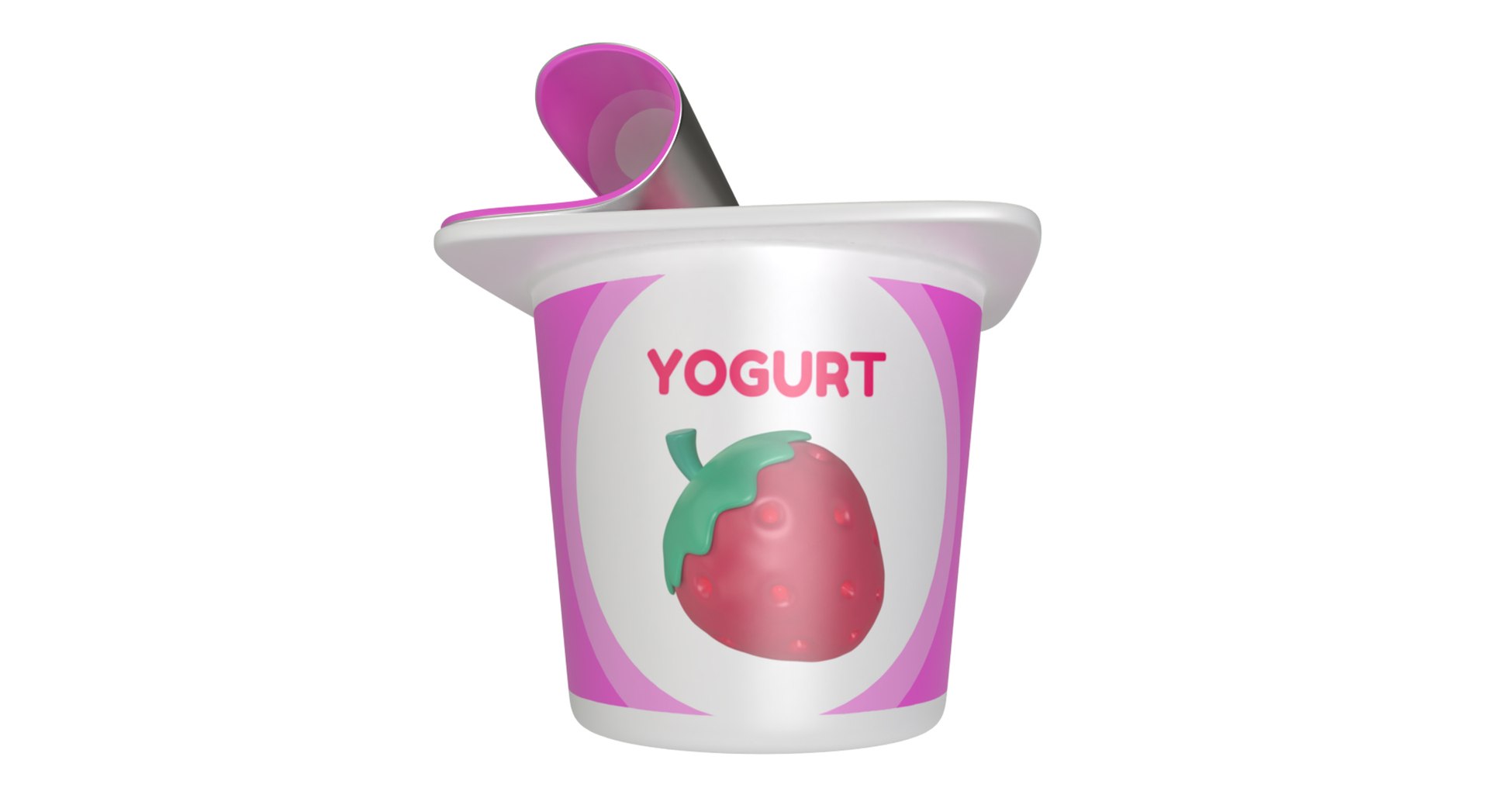 3D Cartoon Yogurt Model - TurboSquid 1944747