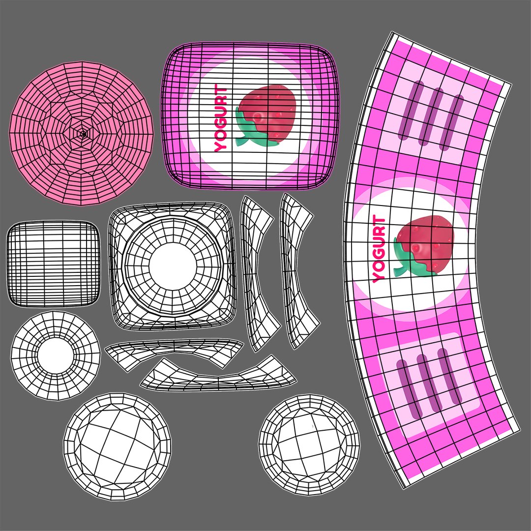 3D Cartoon Yogurt Model - TurboSquid 1944747