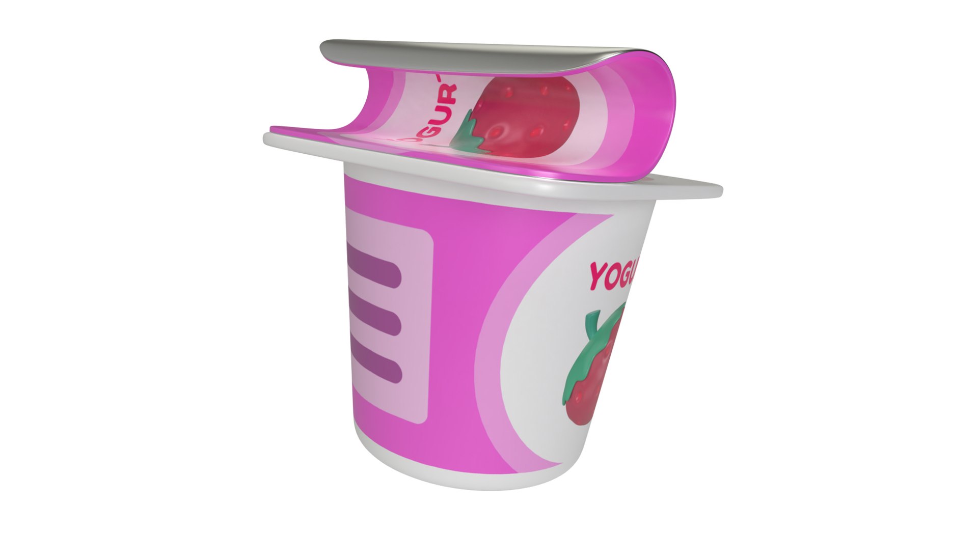 3D Cartoon Yogurt Model - TurboSquid 1944747