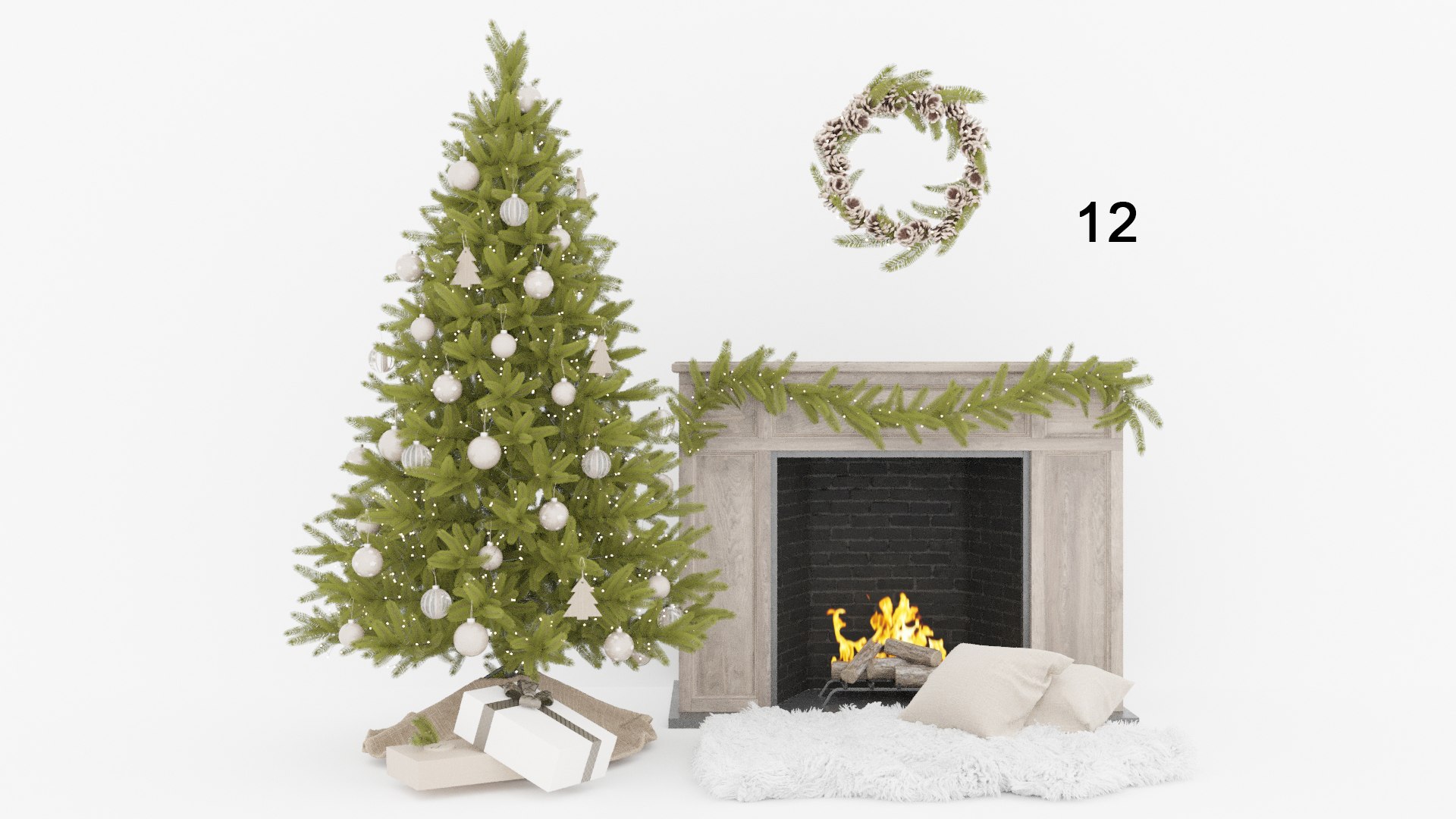 3D SALE Collection Christmas Tree Set 13 Bonuses - TurboSquid 1993766