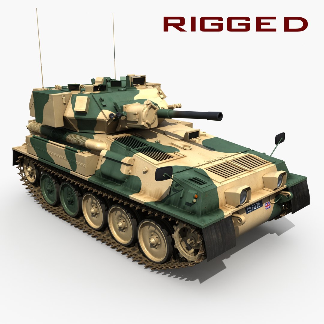 Fv101 Battle Tank Rig 3d Max