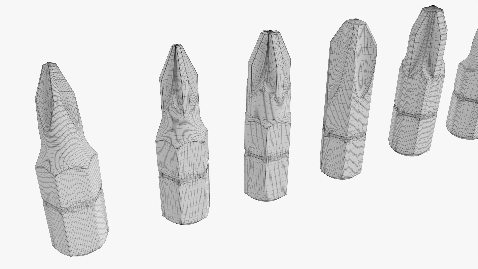 3D Screwdriver Bit Set - TurboSquid 1725341