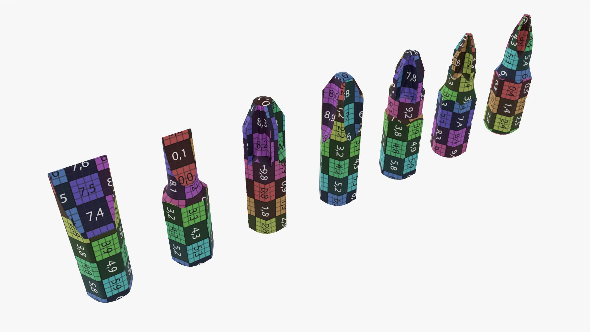 3D Screwdriver Bit Set - TurboSquid 1725341