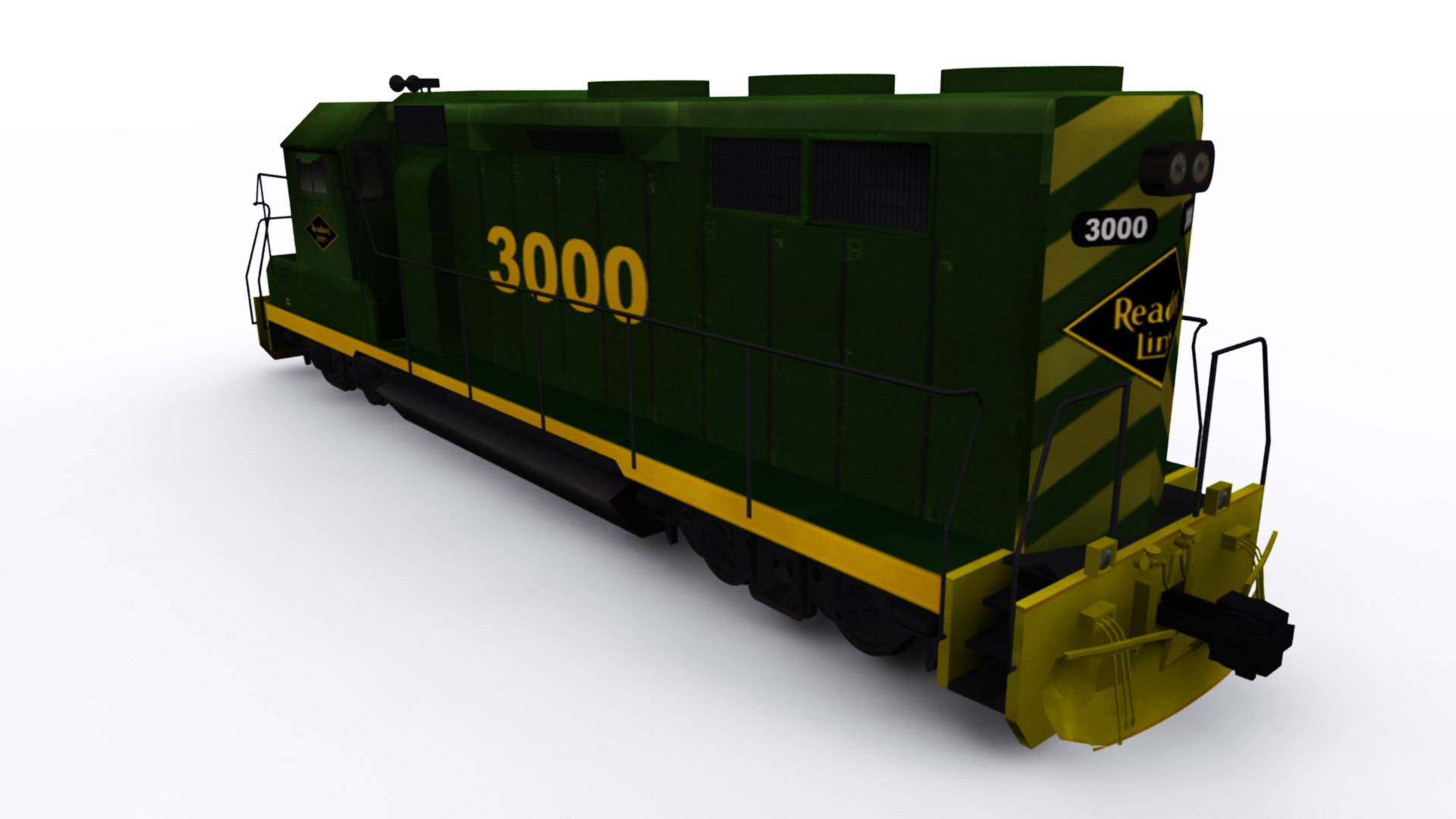 EMD GP40 With Cargo Carriages 3D Model - TurboSquid 2101993