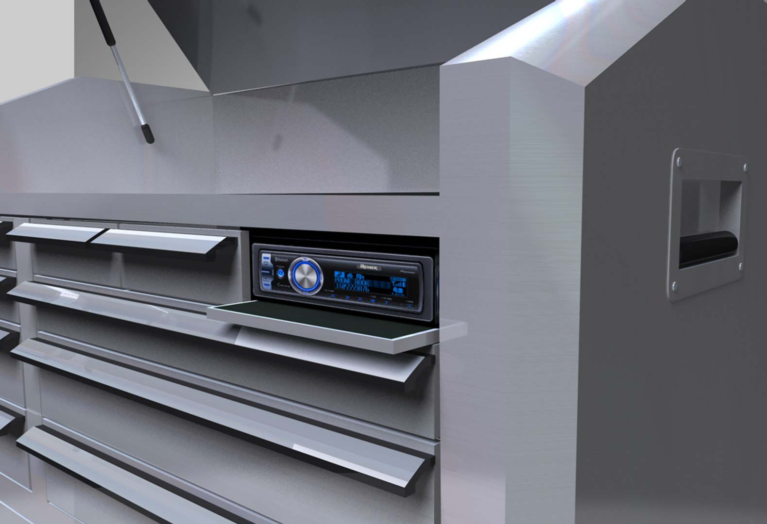 3d Stainless Tool Chest Model