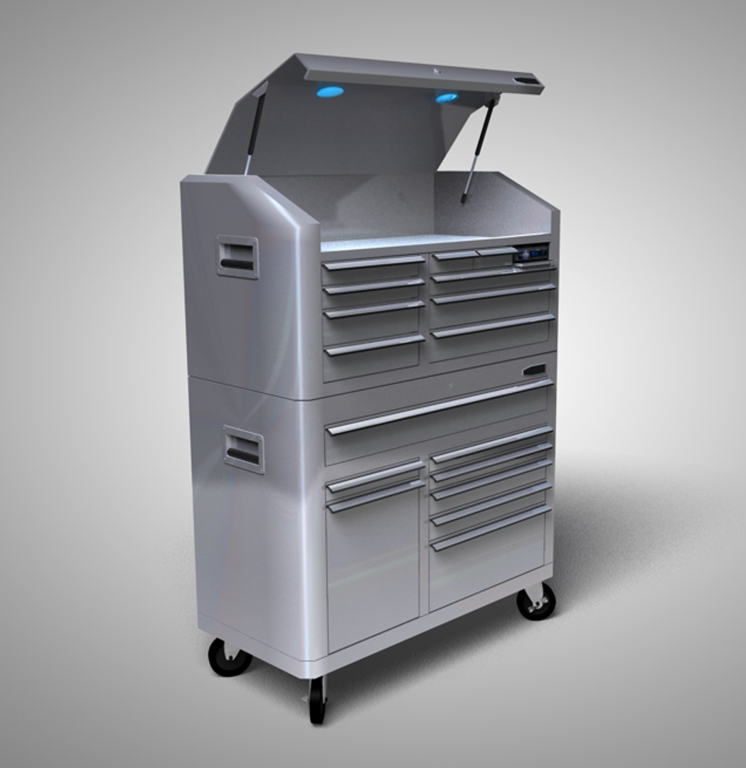 3d Stainless Tool Chest Model