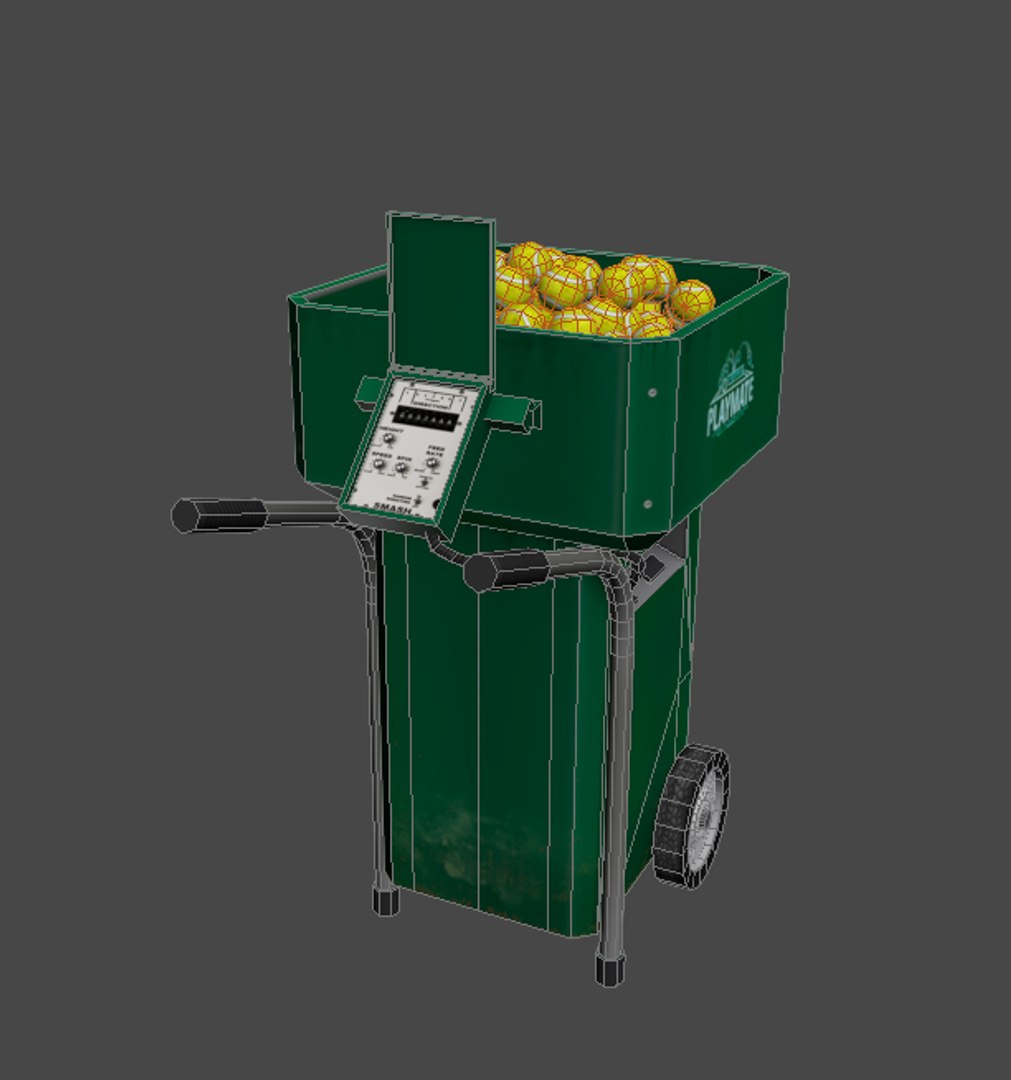 3d model tennis ball machine
