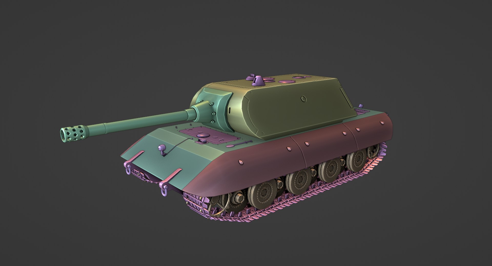 3D E-100 German Super Heavy Tank Model - TurboSquid 2170743