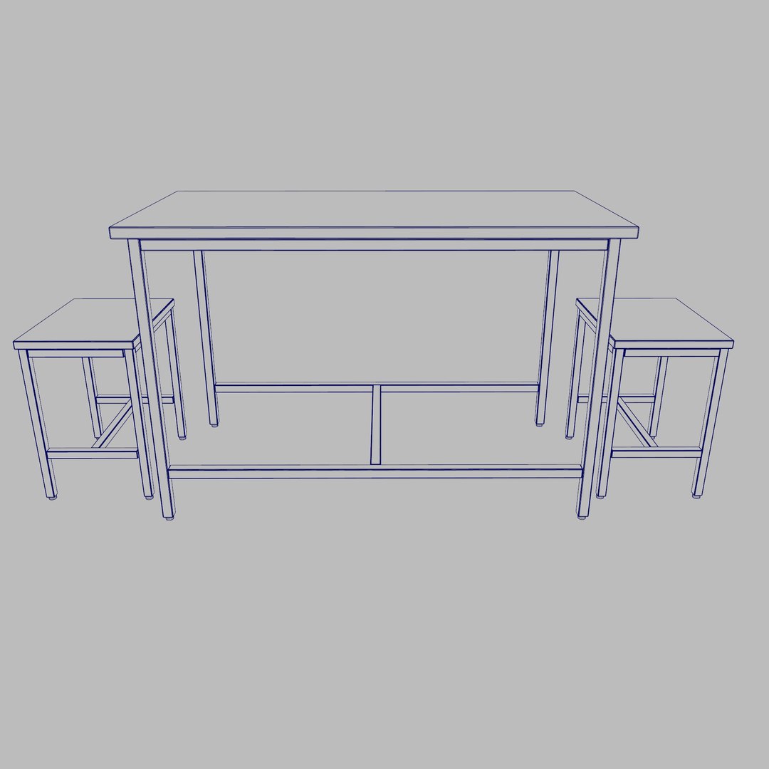 Kitchen Table 3D Model - TurboSquid 2300904