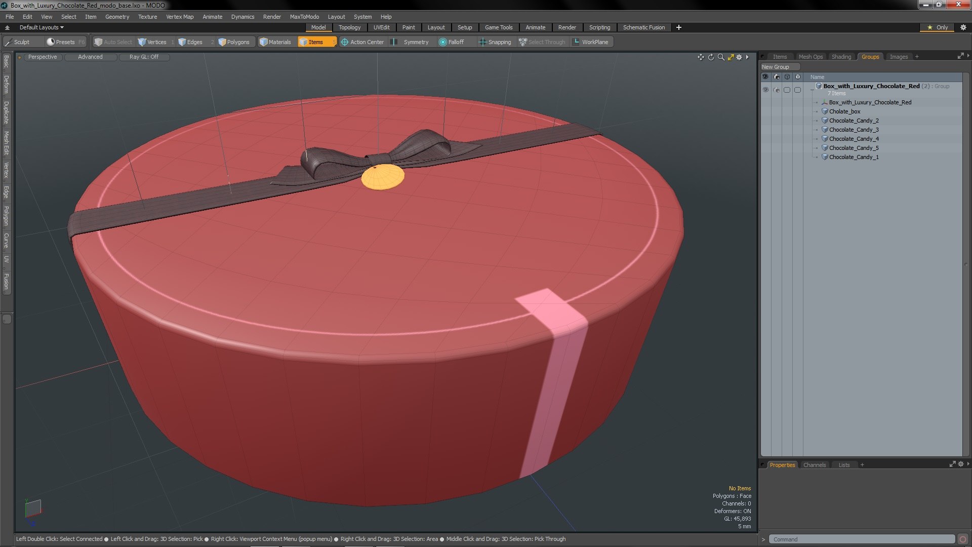 Box with Luxury Chocolate Red model - TurboSquid 2066148