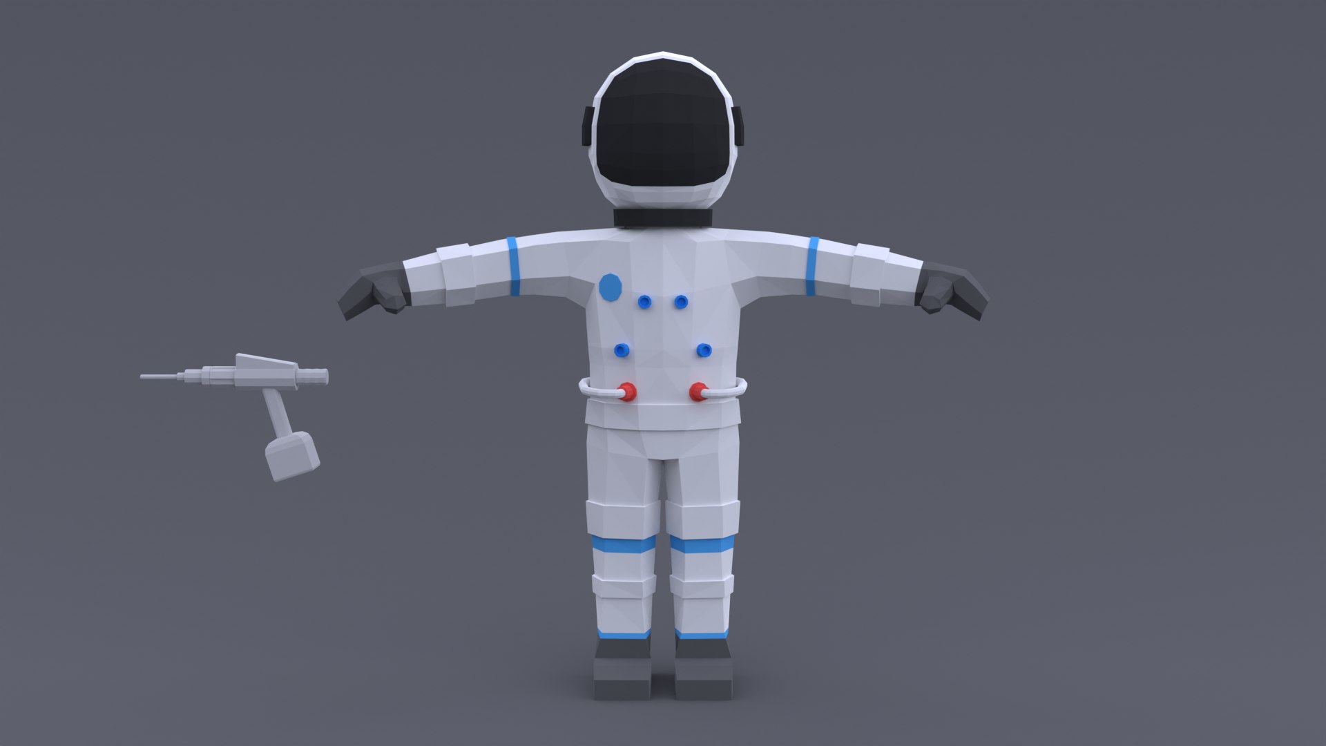 3D Low Poly Cartoon Astronaut model - TurboSquid 1845545