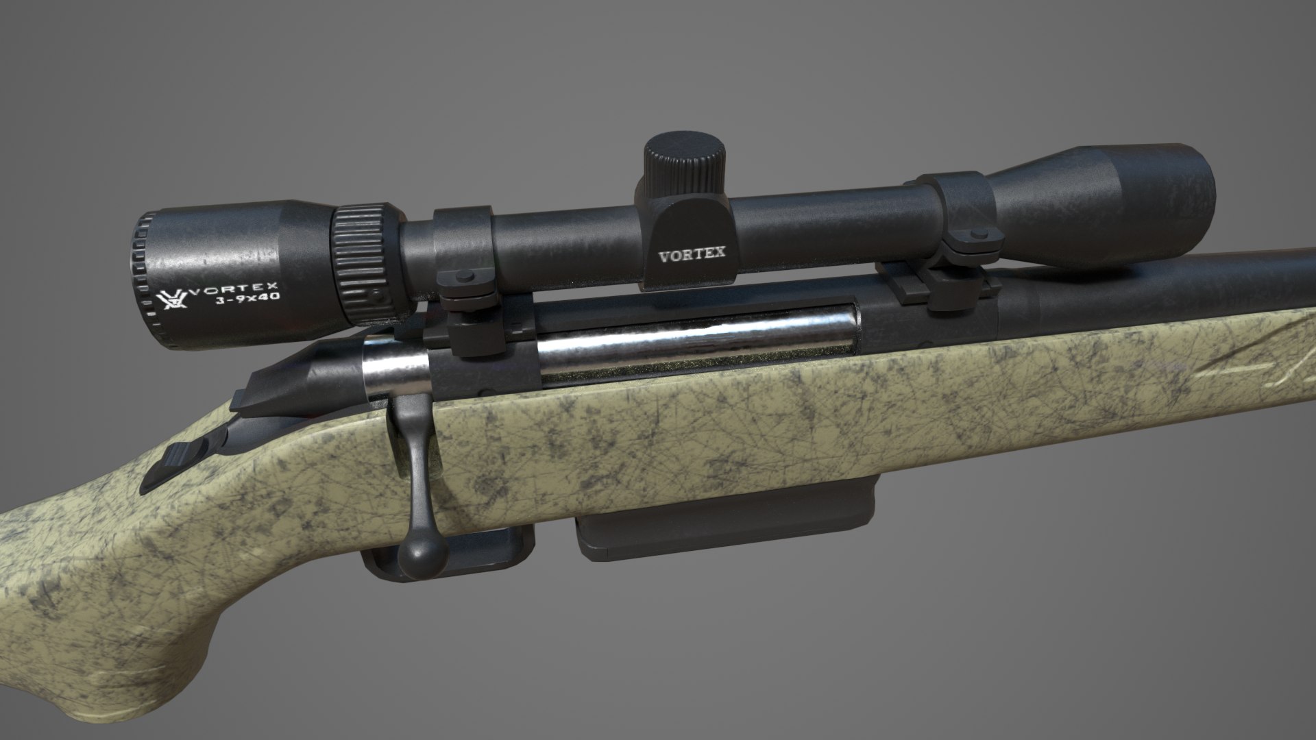 3D Sniper Ruger American Rifle - Vortex Crossfire 2 Model - TurboSquid ...