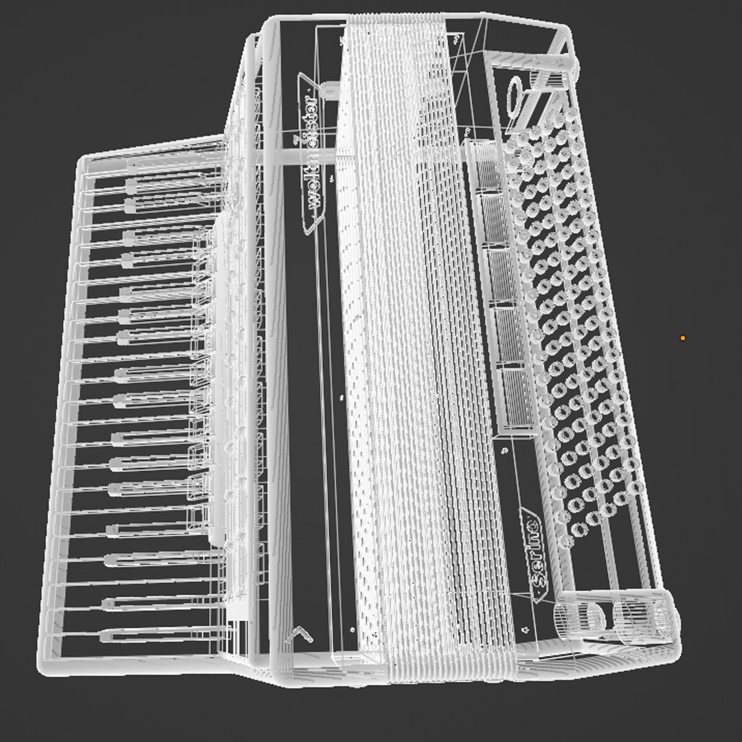 Accordion Harmonica Bandeon Akordeon Closed 3D Model - TurboSquid 2150938