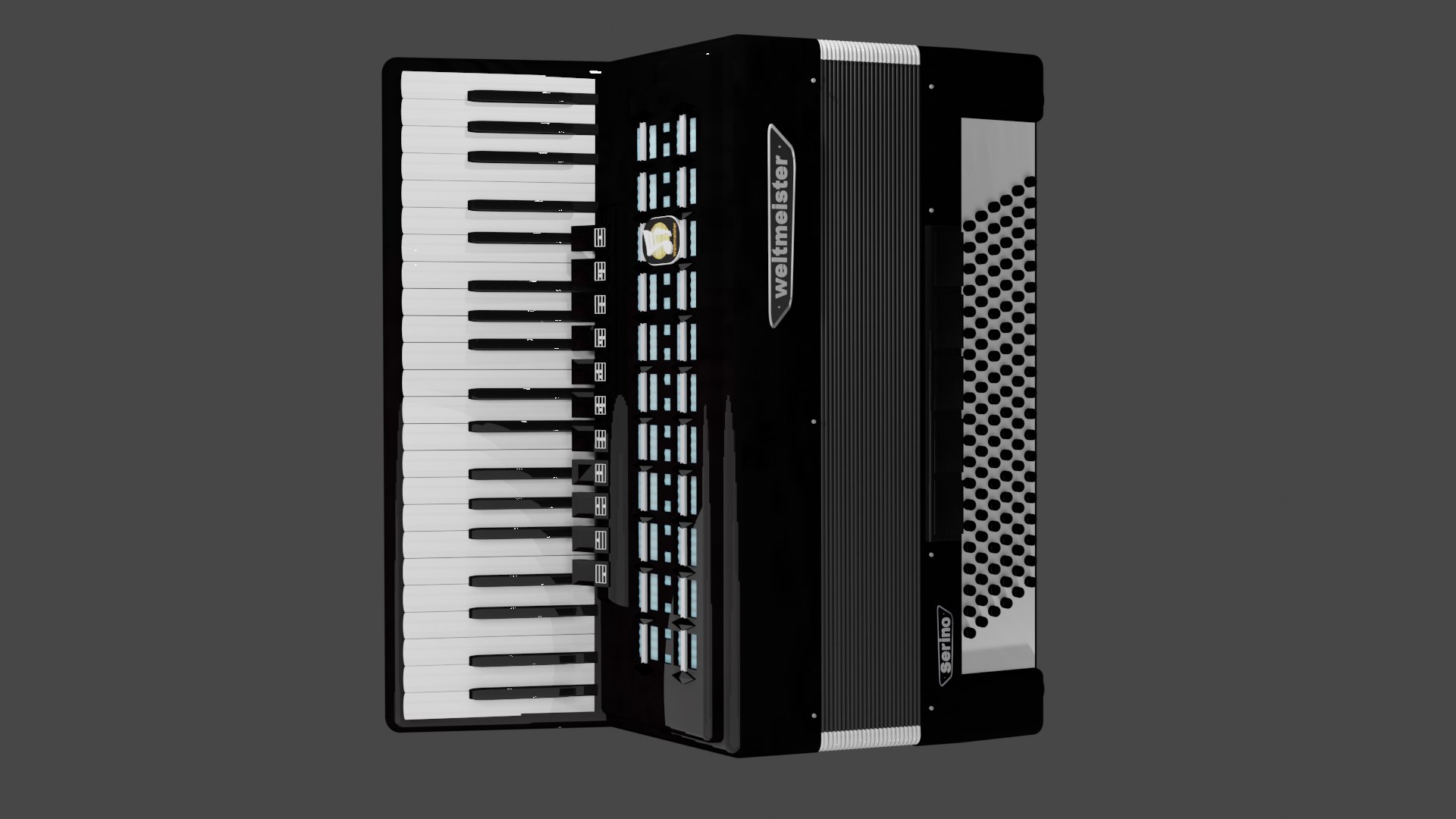 Accordion Harmonica Bandeon Akordeon Closed 3D Model - TurboSquid 2150938