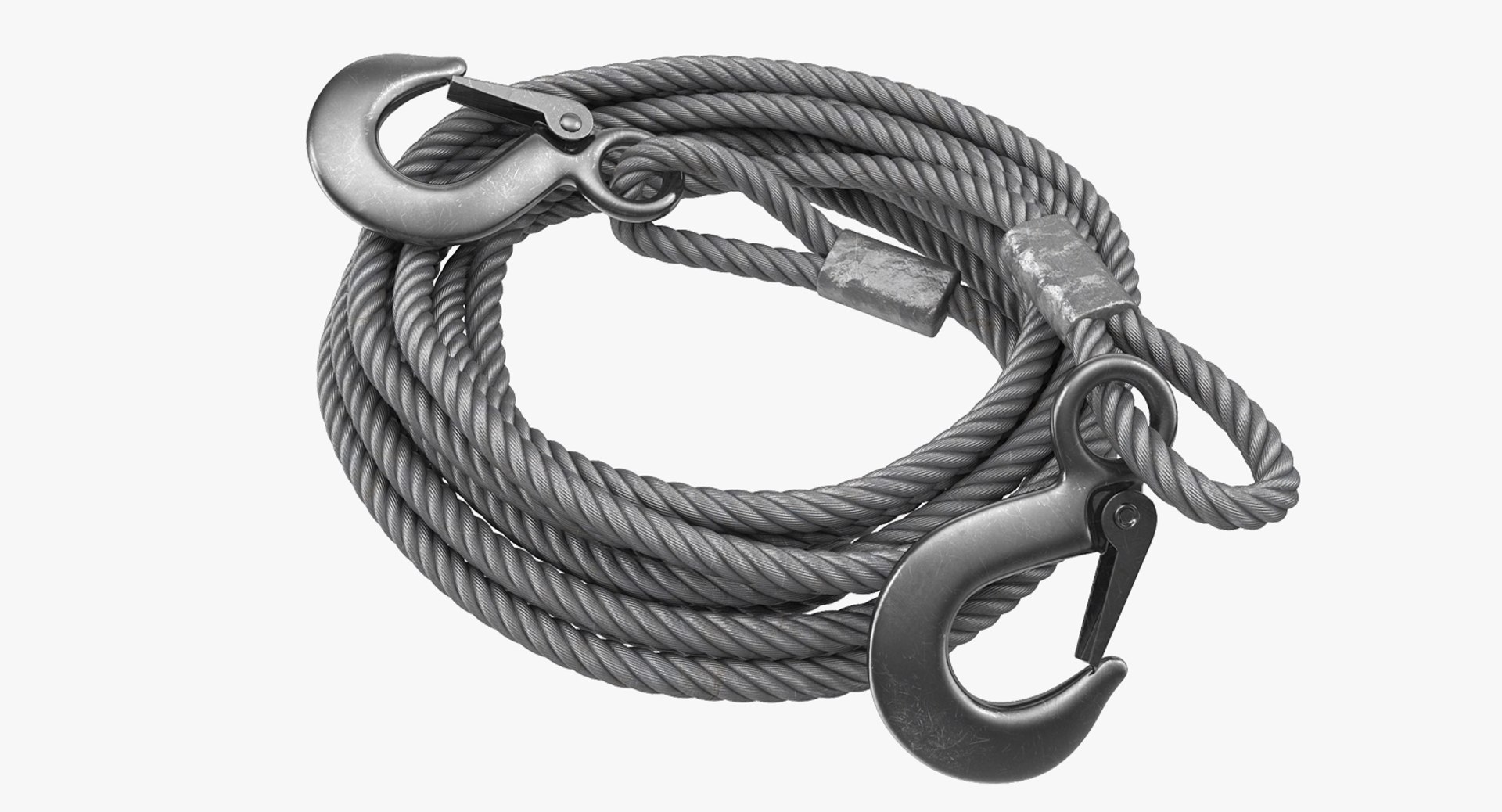 Tow trailer strap cable 3D model - TurboSquid 1284659