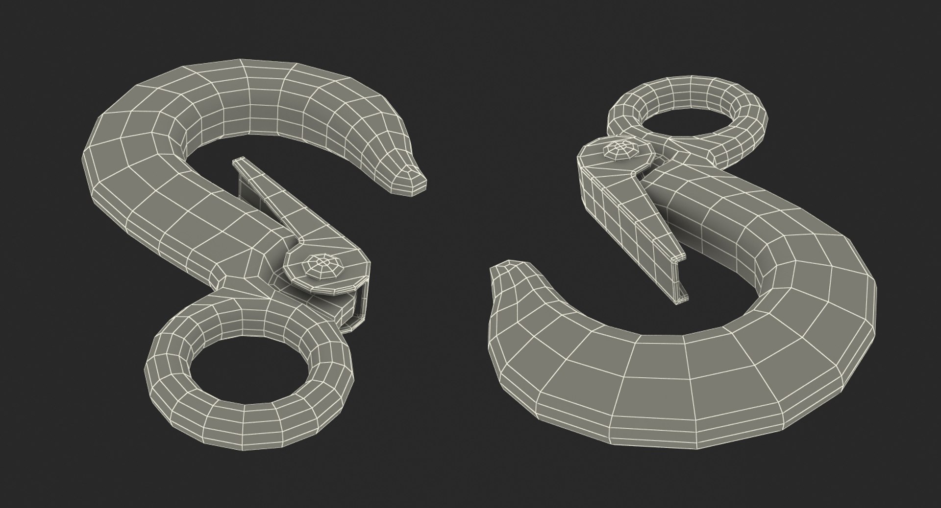 Tow trailer strap cable 3D model - TurboSquid 1284659