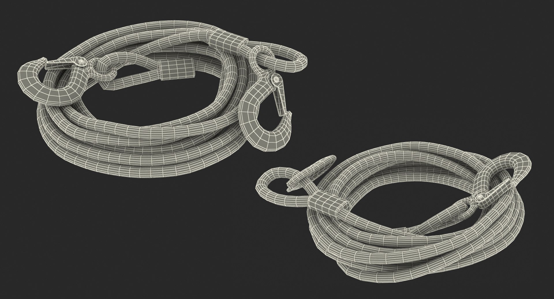 Tow trailer strap cable 3D model - TurboSquid 1284659