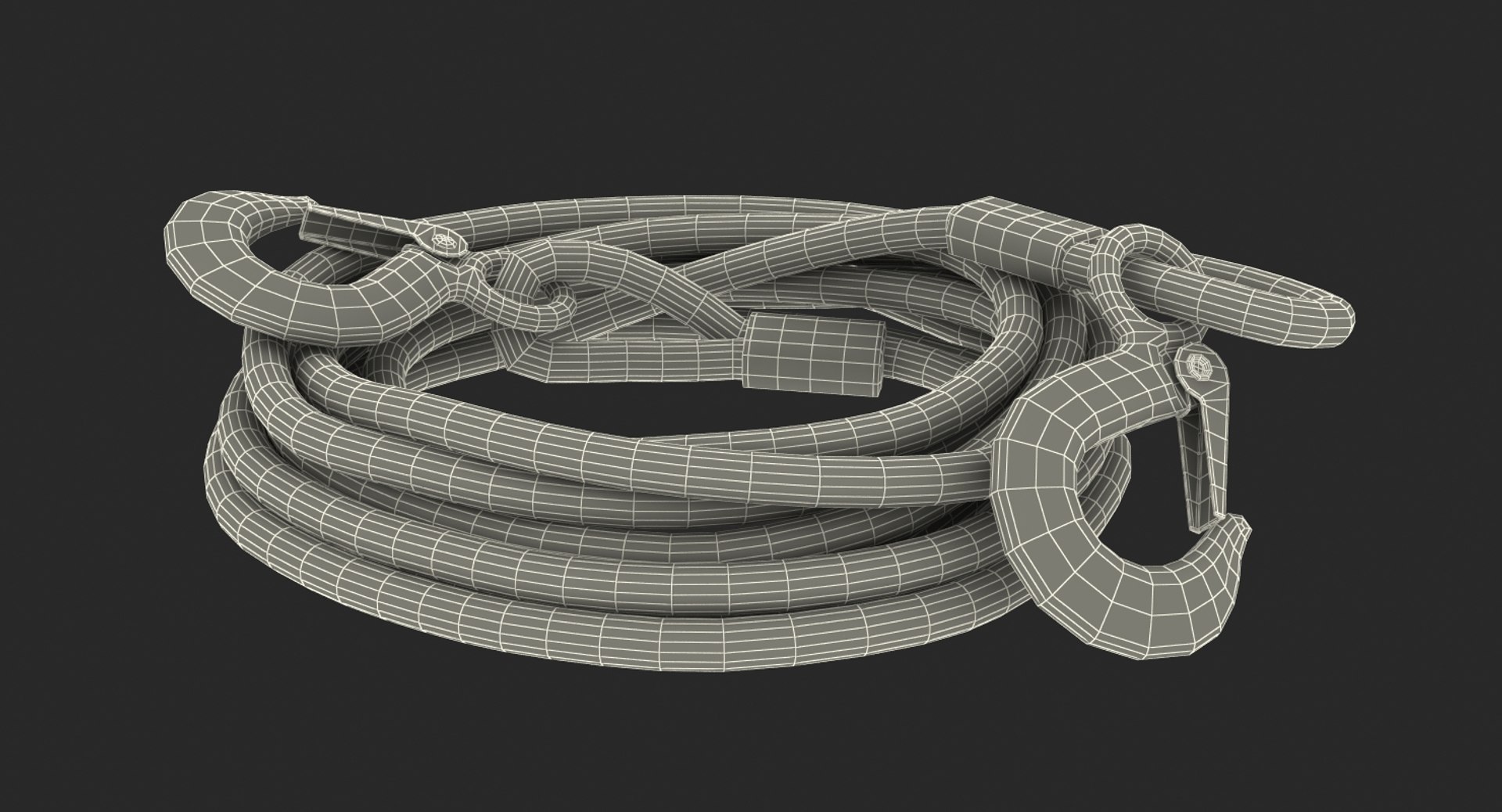 Tow trailer strap cable 3D model - TurboSquid 1284659